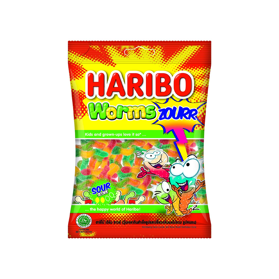 Haribo Worms Zourr Gummy Candy 80gr - Sedap Food Group Haribo Worms Zourr Gummy Candy 80gr - Sedap Food Group